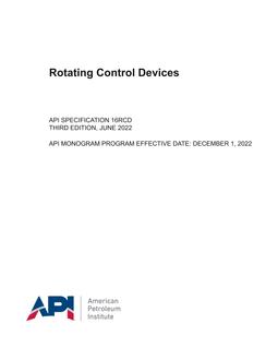 API Spec 16RCD PDF - Technical Standards Store