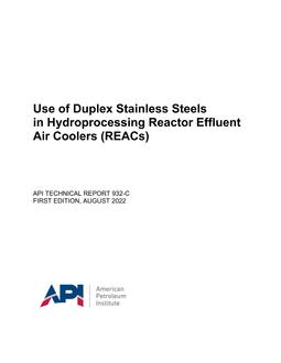 API TR 932-C PDF - Technical Standards Store