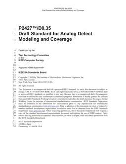 IEEE P2427 PDF - Technical Standards Store
